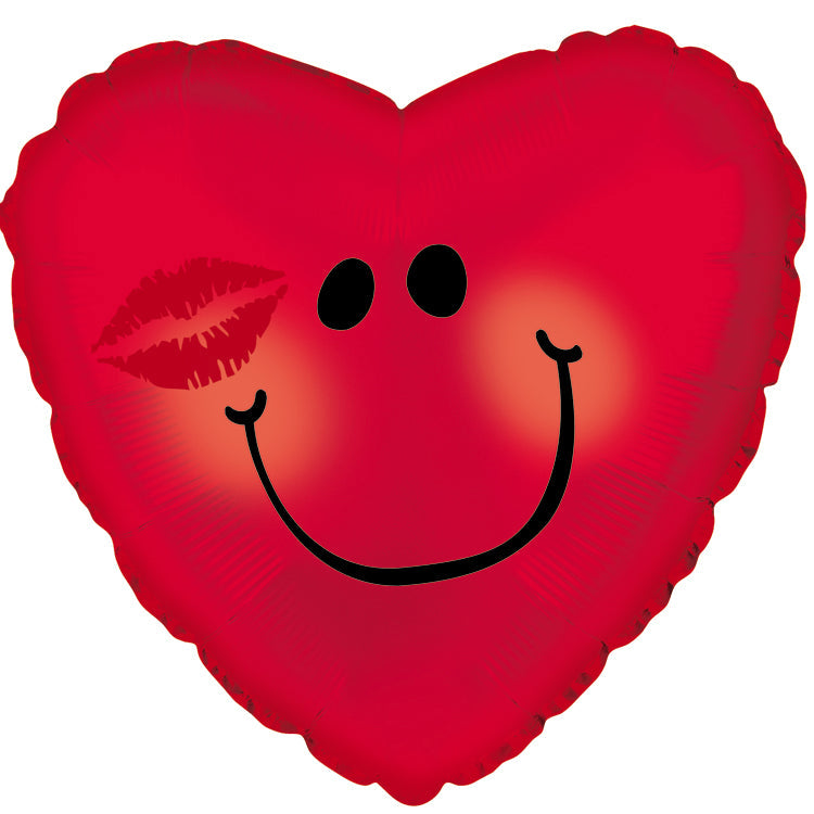 Smiley Heart Kissy Balloon - love gifts - same day delivery in Amman ...